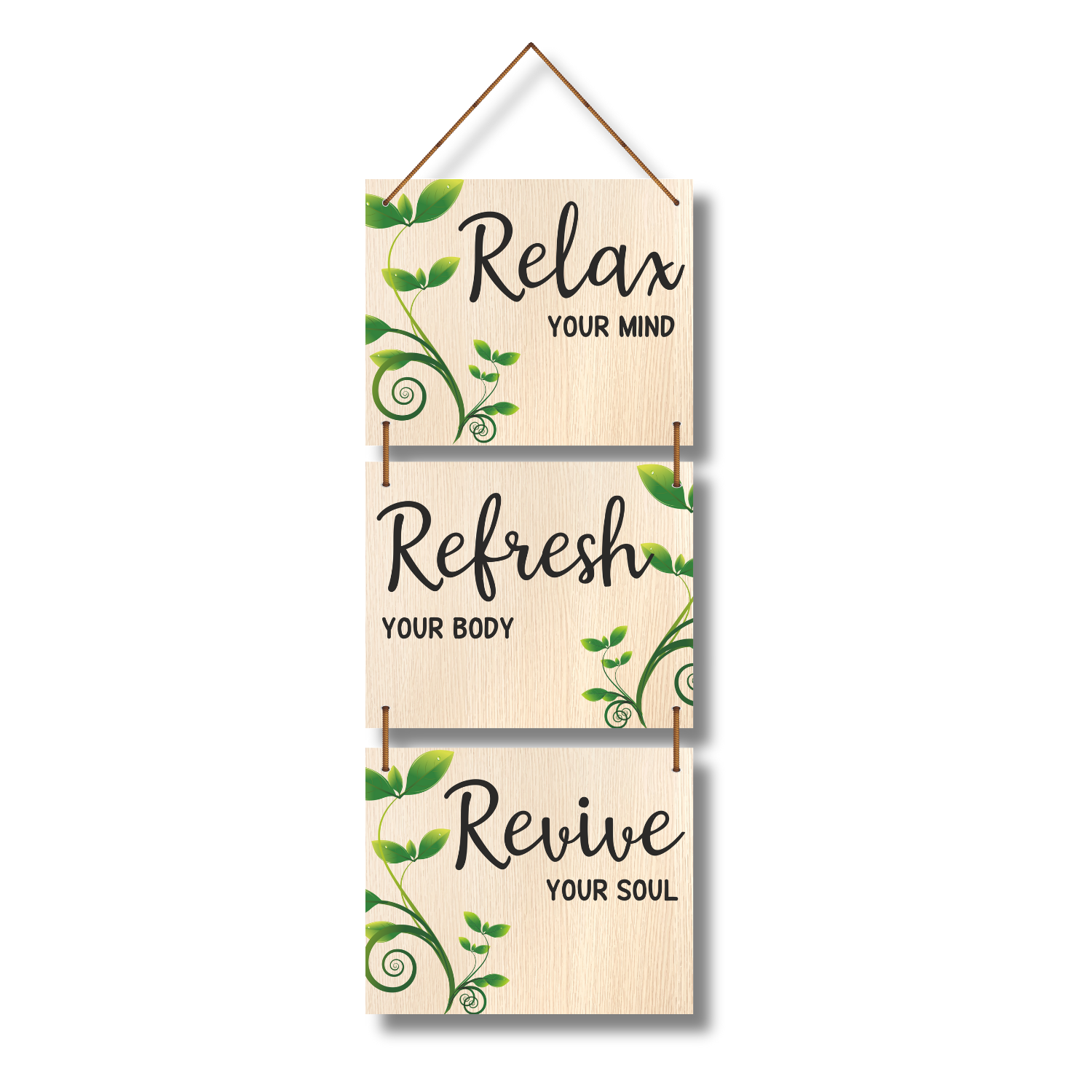 "Relax. Refresh. Revive" Wall Hanging
