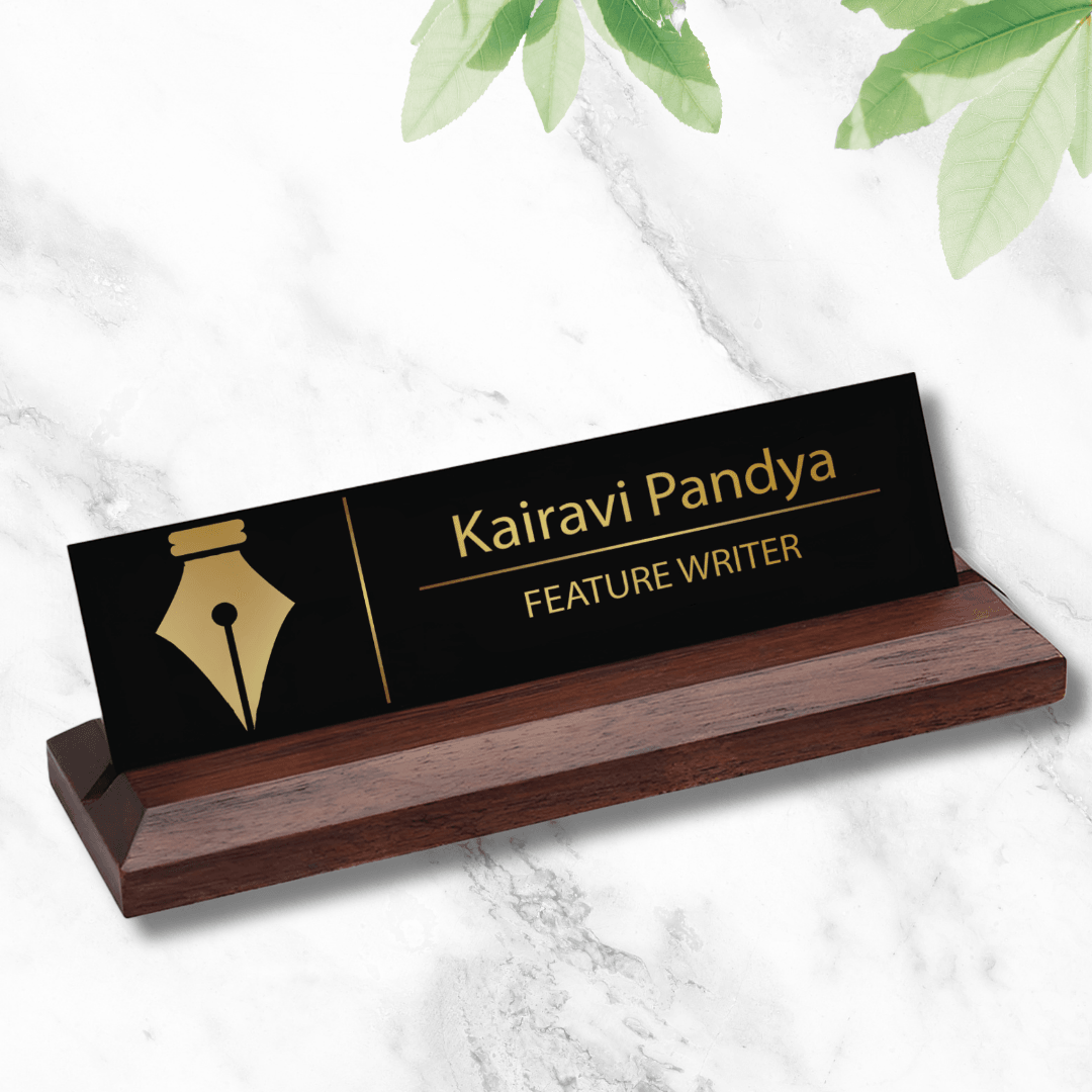 Buy Office Desk Name Plate - Writer