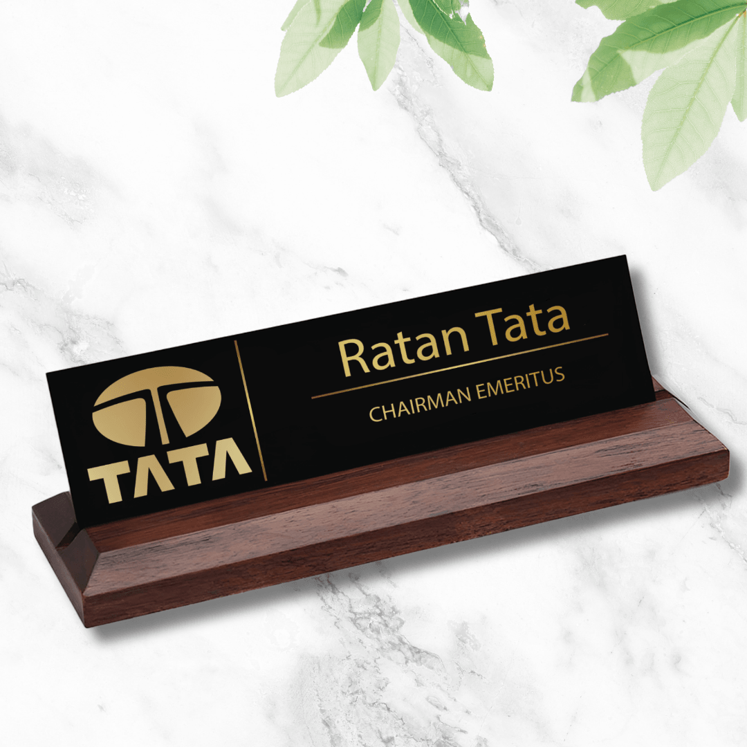 Buy Office Desk Name Plate with Custom Logo