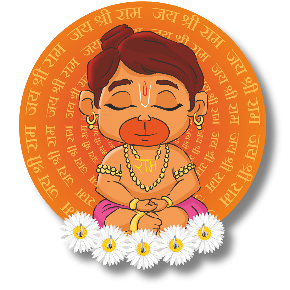 Buy Bal Hanuman Wooden Wall Key Holder