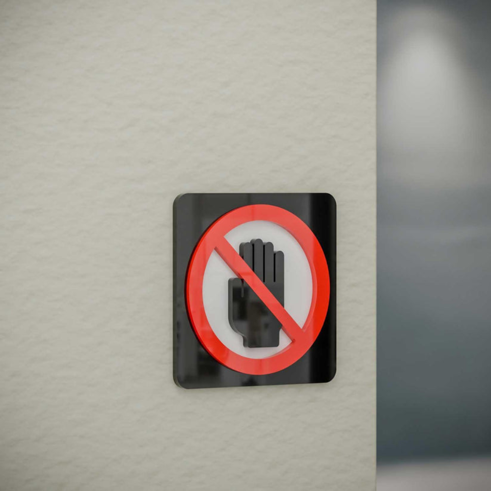 Do Not Touch - Layered 3D Prohibition Sign - ICraft asia