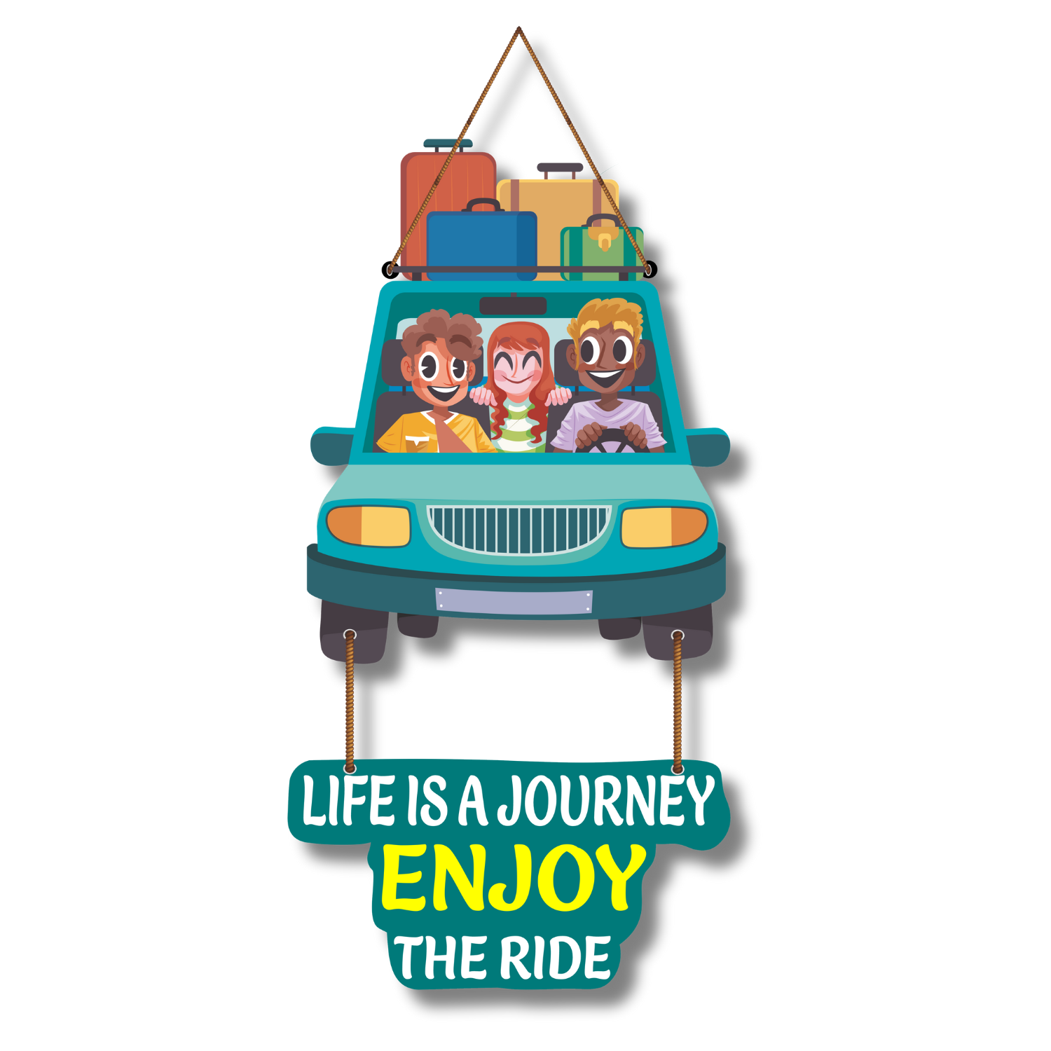 Buy "Life Is The Journey Enjoy The Ride" Wall Hanging