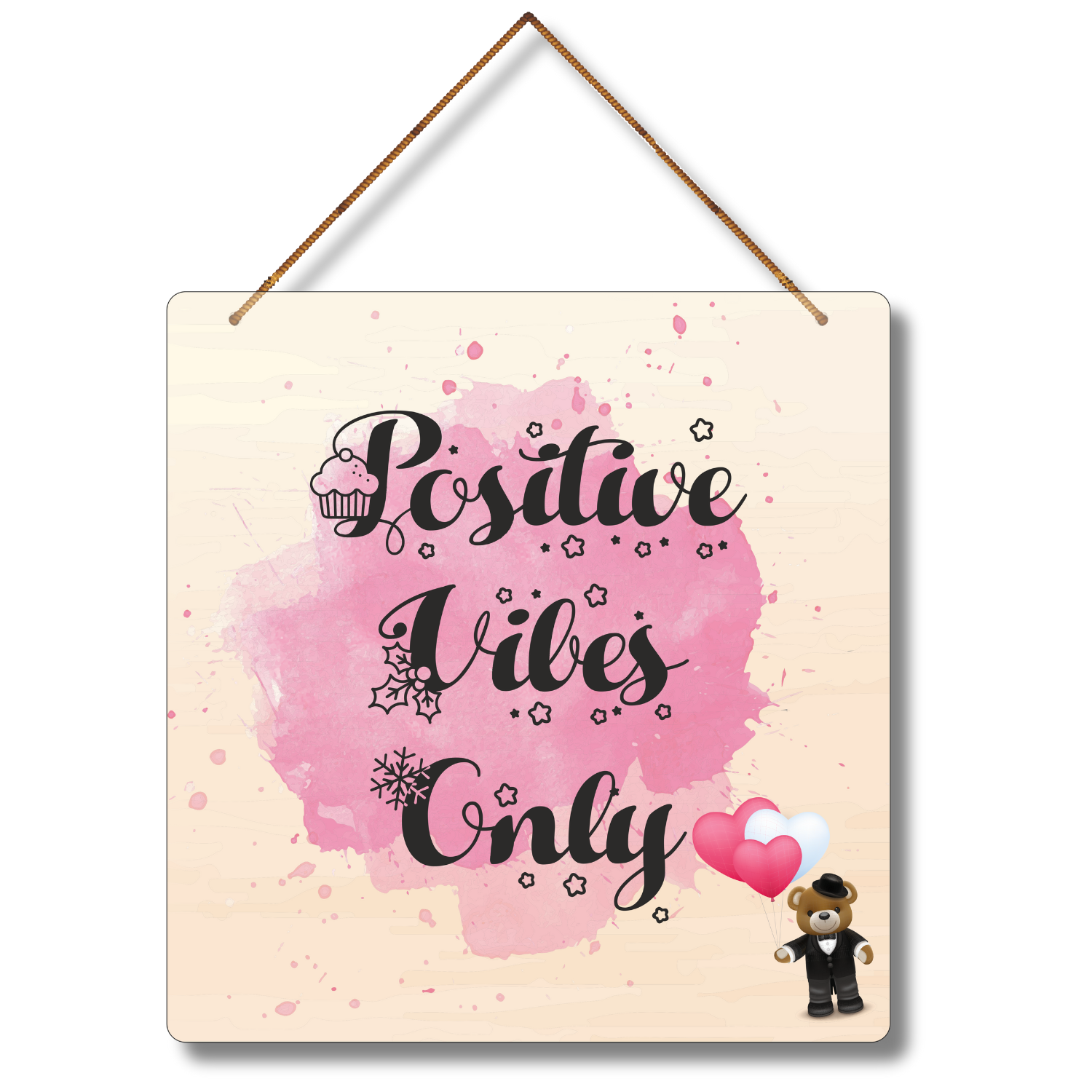 Buy "Postive vibes only" Wall Hanging