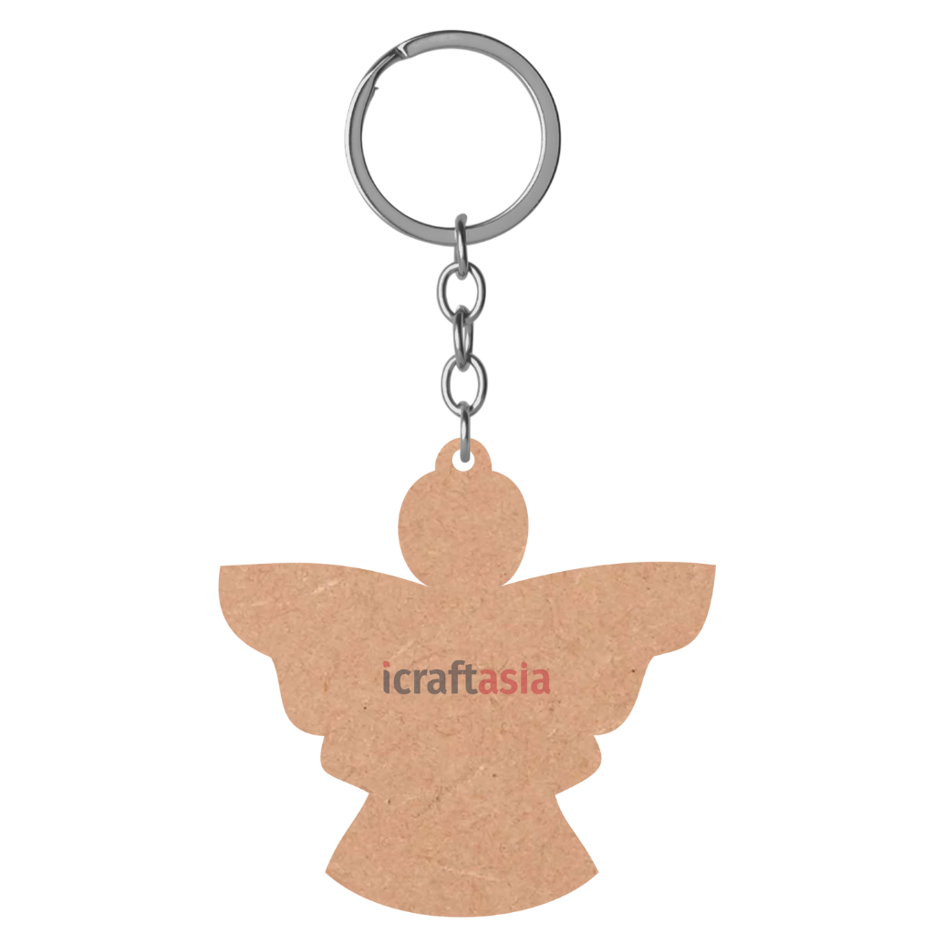 Buy Angel Shape MDF Keychain Cutout