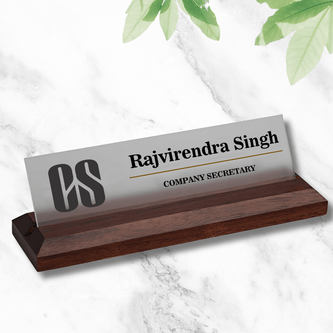 Office Desk Name Plate - Company Secretary (CS)